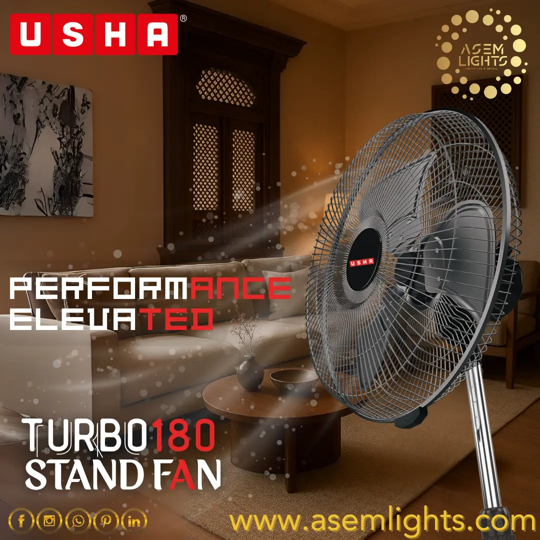 Buy USHA Metal Stand Fan in Nepal Turbo 180 - ASEM LIGHTS