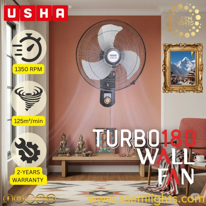 Buy New Usha Metal Blade Wall Fan In Nepal- Turbo180